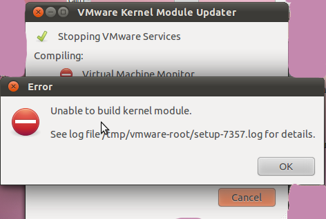 VMware Workstation 7.1.3 on Ubuntu 11.04 Unable to build Kernel Module